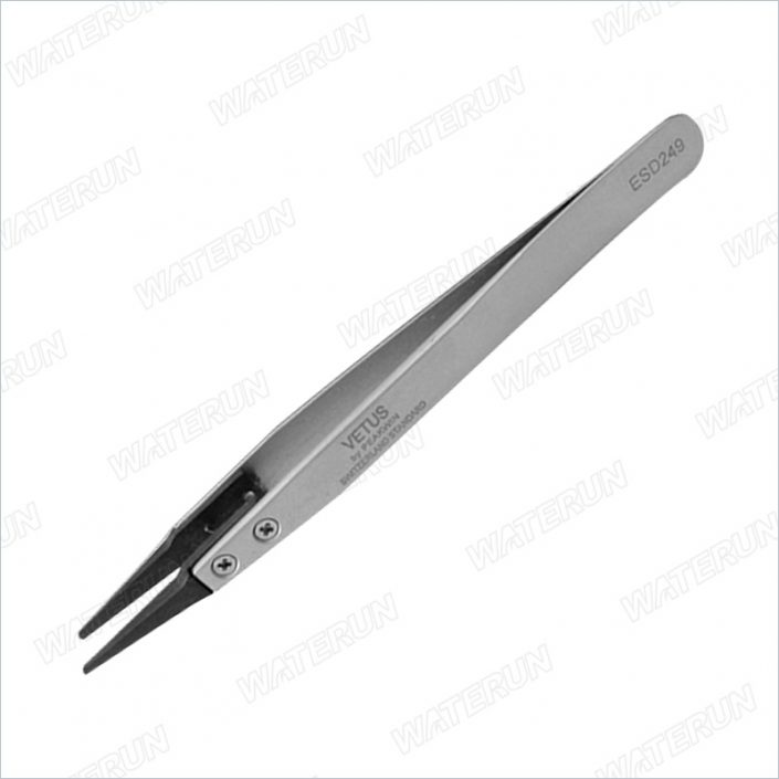 VETUS ESD Replaceable Tip Stainless Steel Tweezers ESD-249 – powerstep
