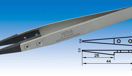 VETUS ESD Replaceable Tip Stainless Steel Tweezers ESD-249 – powerstep