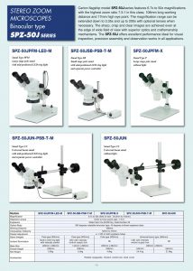 CARTON Zoom Stereo Microscope 50 SPZ series – powerstep